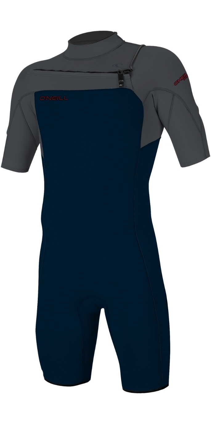 2025 O'Neill Mens Hammer 2mm Chest Zip Shorty Wetsuit 4927 - Abyss ...