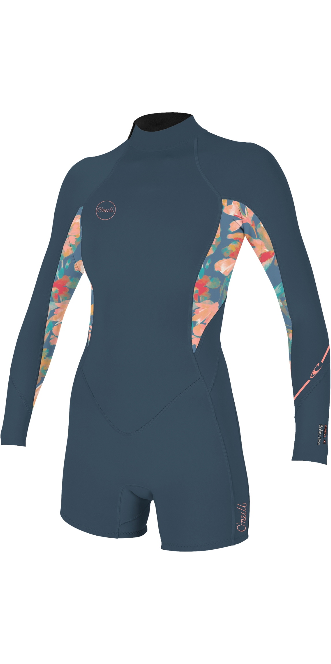 2025 O'Neill Womens Bahia 2/1mm Back Zip Long Sleeve Springsuit Wetsuit ...
