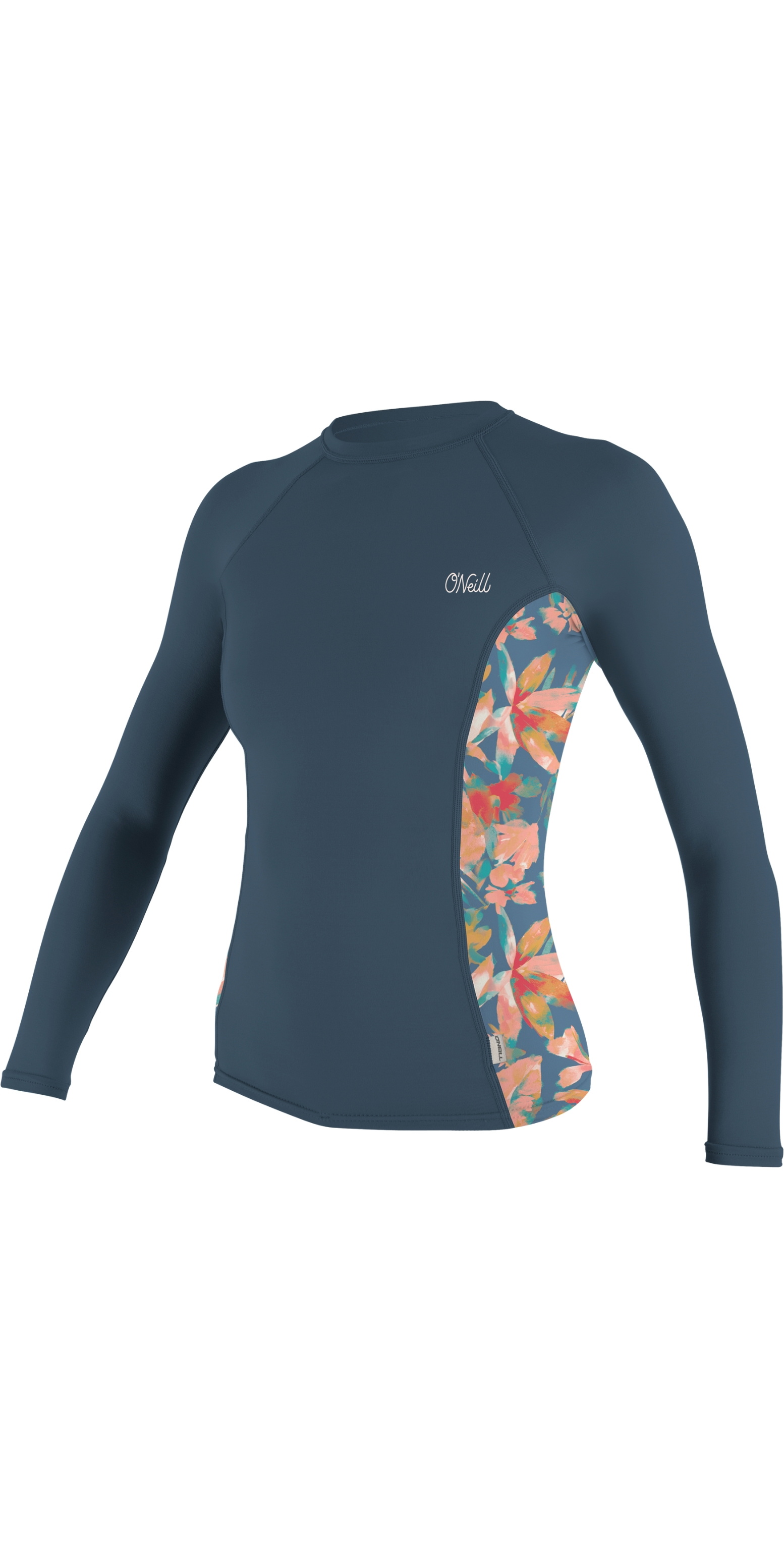 2025 O'Neill Womens Side Print Long Sleeve Rash Vest 5406S - Copen Blue ...