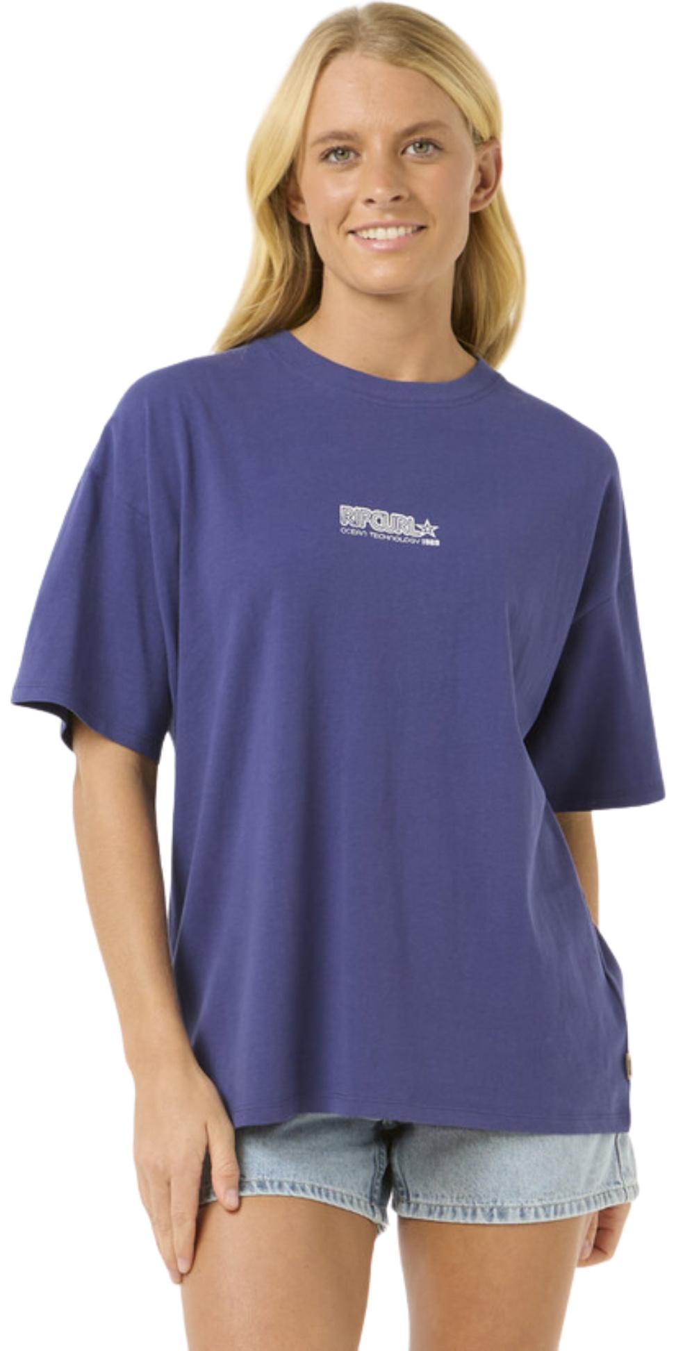 2025 Rip Curl Womens Las Dalias Heritage Tee 0FFWTE - Dark Blue ...