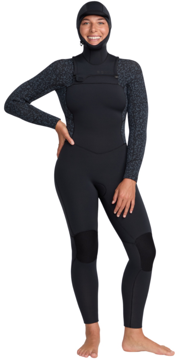 2025 Roxy Womens Swell Natural 5/4mm Chest Zip Hooded Wetsuit ...