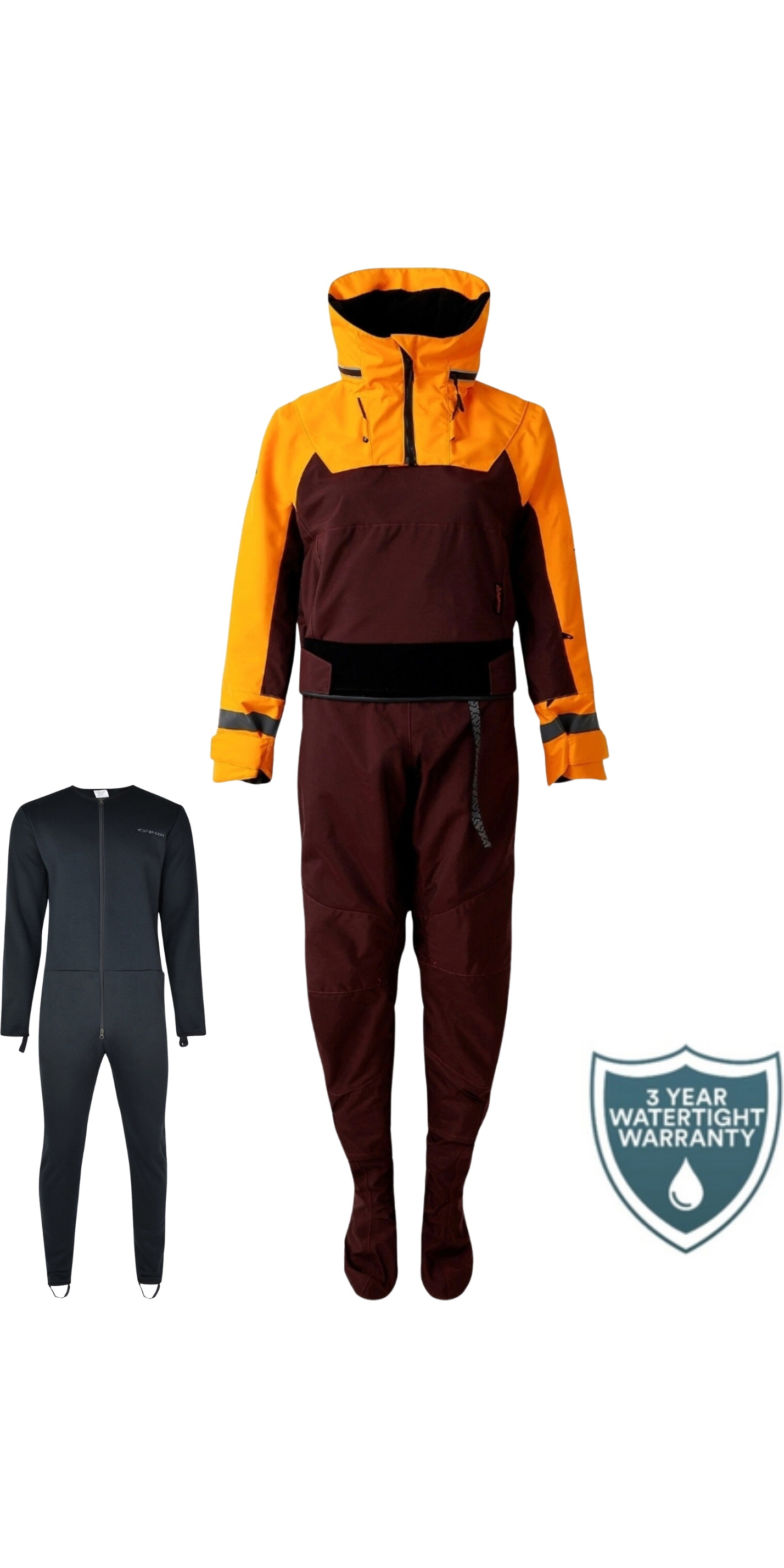 2026 Typhoon Womens Sea Kayak Hinge Entry Drysuit & Underfleece ...