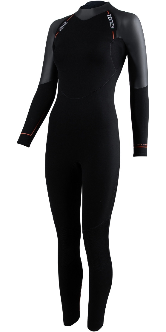 2026 ZONE3 Womens Active-Flex Wetsuit WS25WACTF101 - Black / Orange ...