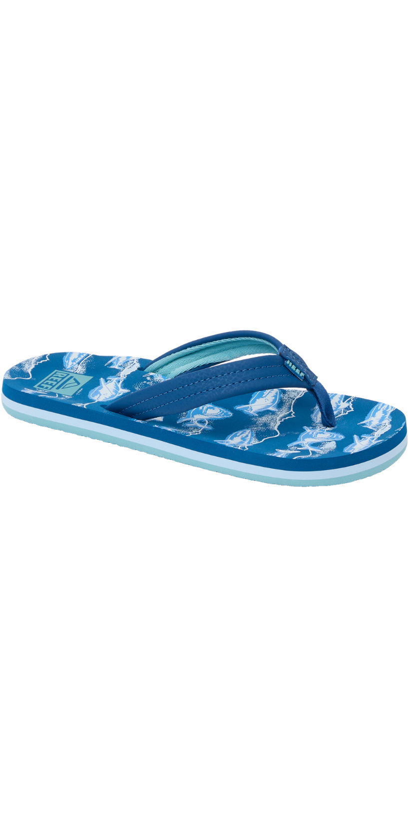 2026 Reef Junior Ahi Flip Flops CJ9096 - Royal Sharks - Accessories ...
