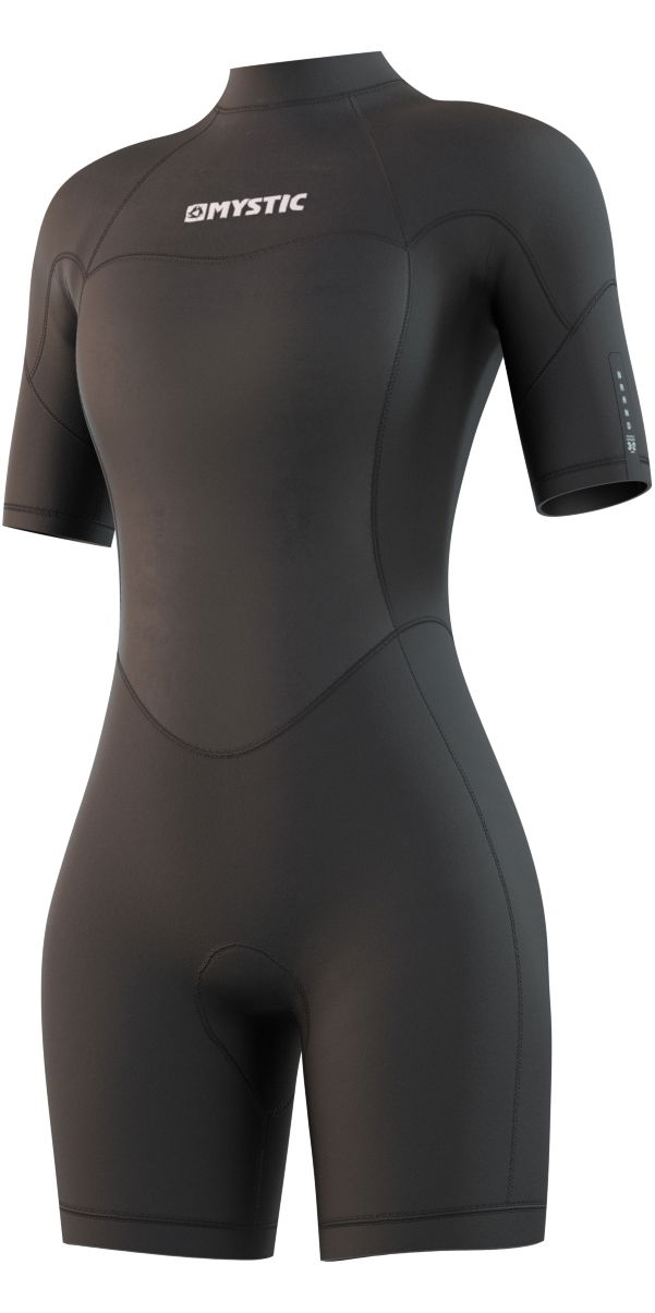 Mystic Womens Brand 3/2mm Back Zip Shorty Wetsuit 210323 - Black - Wetsuits | Wetsuit Outlet