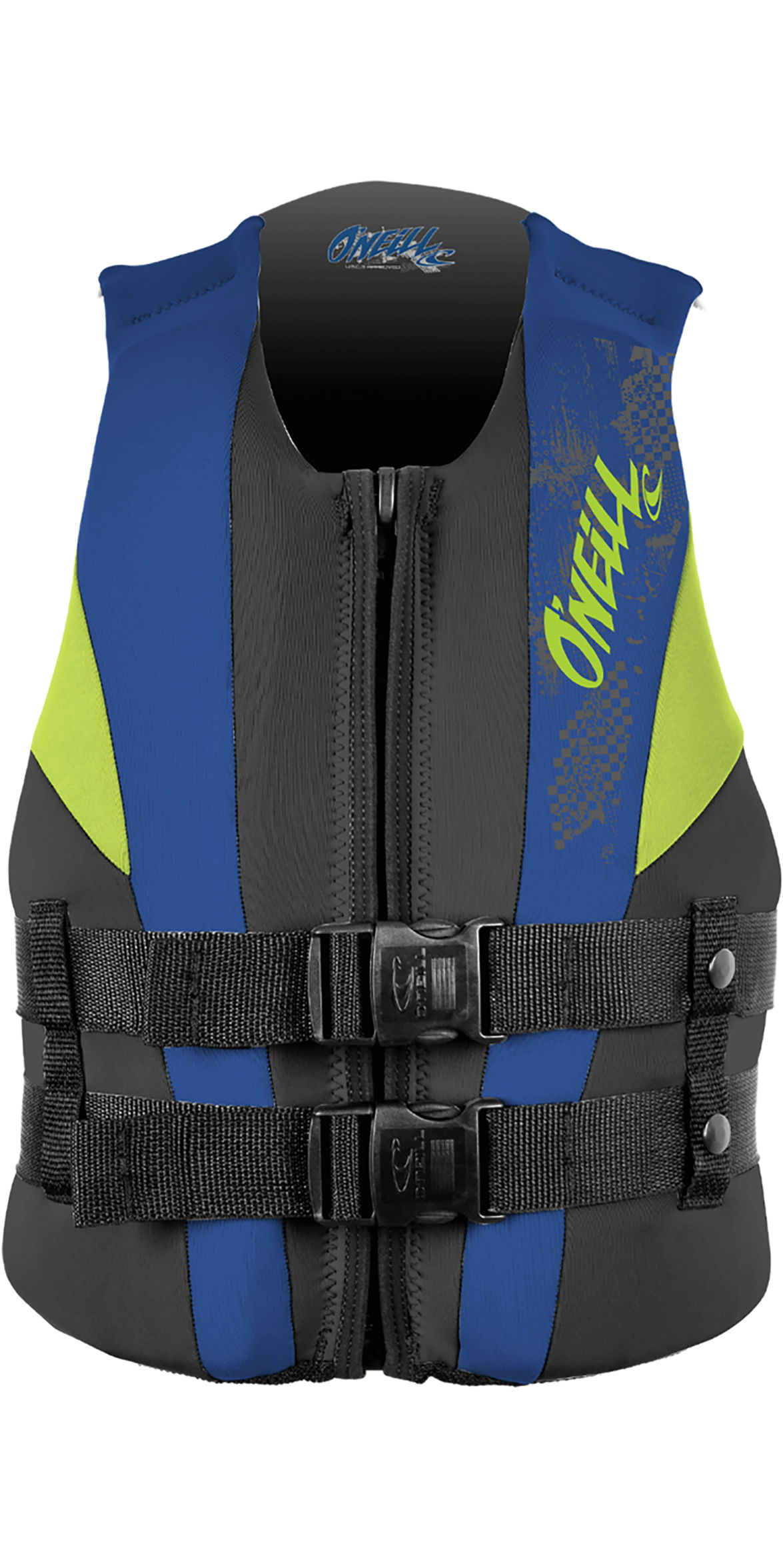 O'Neill Junior Reactor USCG Life Vest 3794 - Black / Dayglow ...