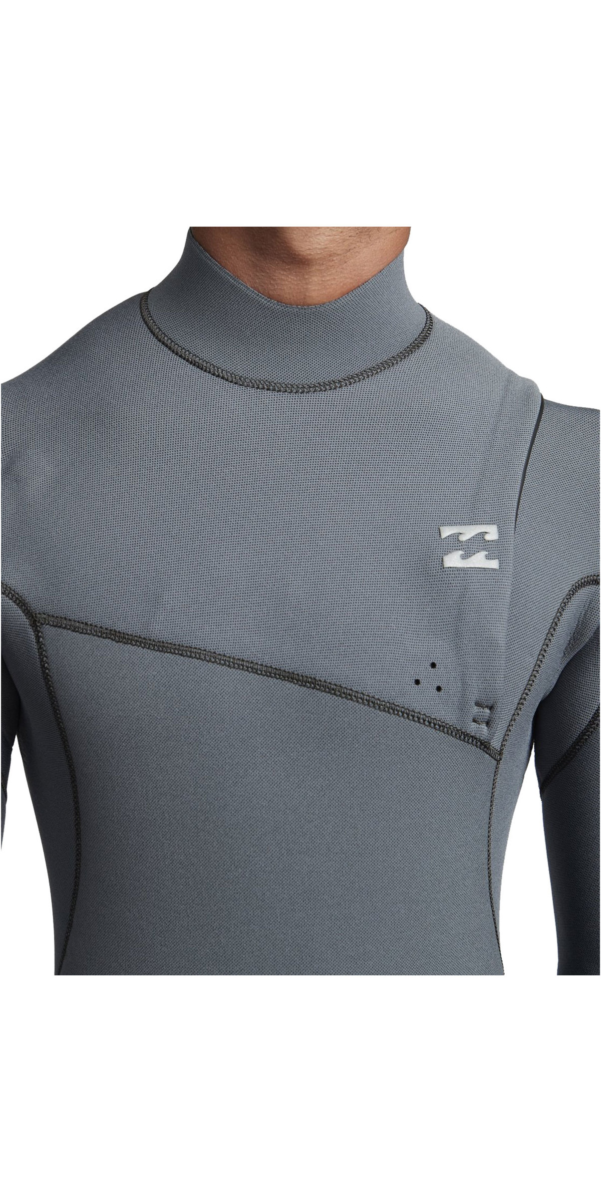 2019 Billabong Mens Furnace Comp 4/3mm Zipperless Wetsuit Dark Grey ...