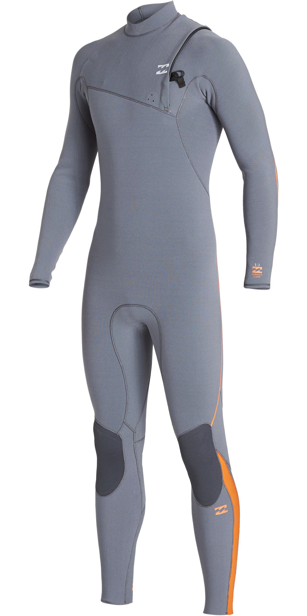 2019 Billabong Mens Furnace Comp 4 3mm Zipperless Wetsuit Dark Grey ...