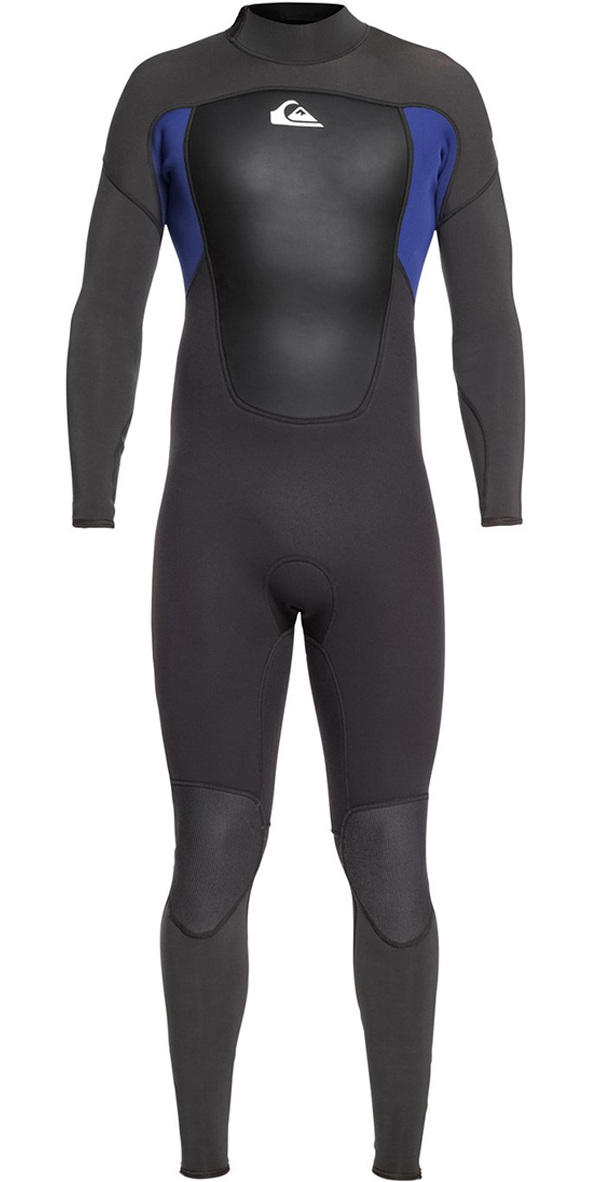 2021 Quiksilver Prologue 4/3mm Back Zip Wetsuit Black / Nite Blue ...