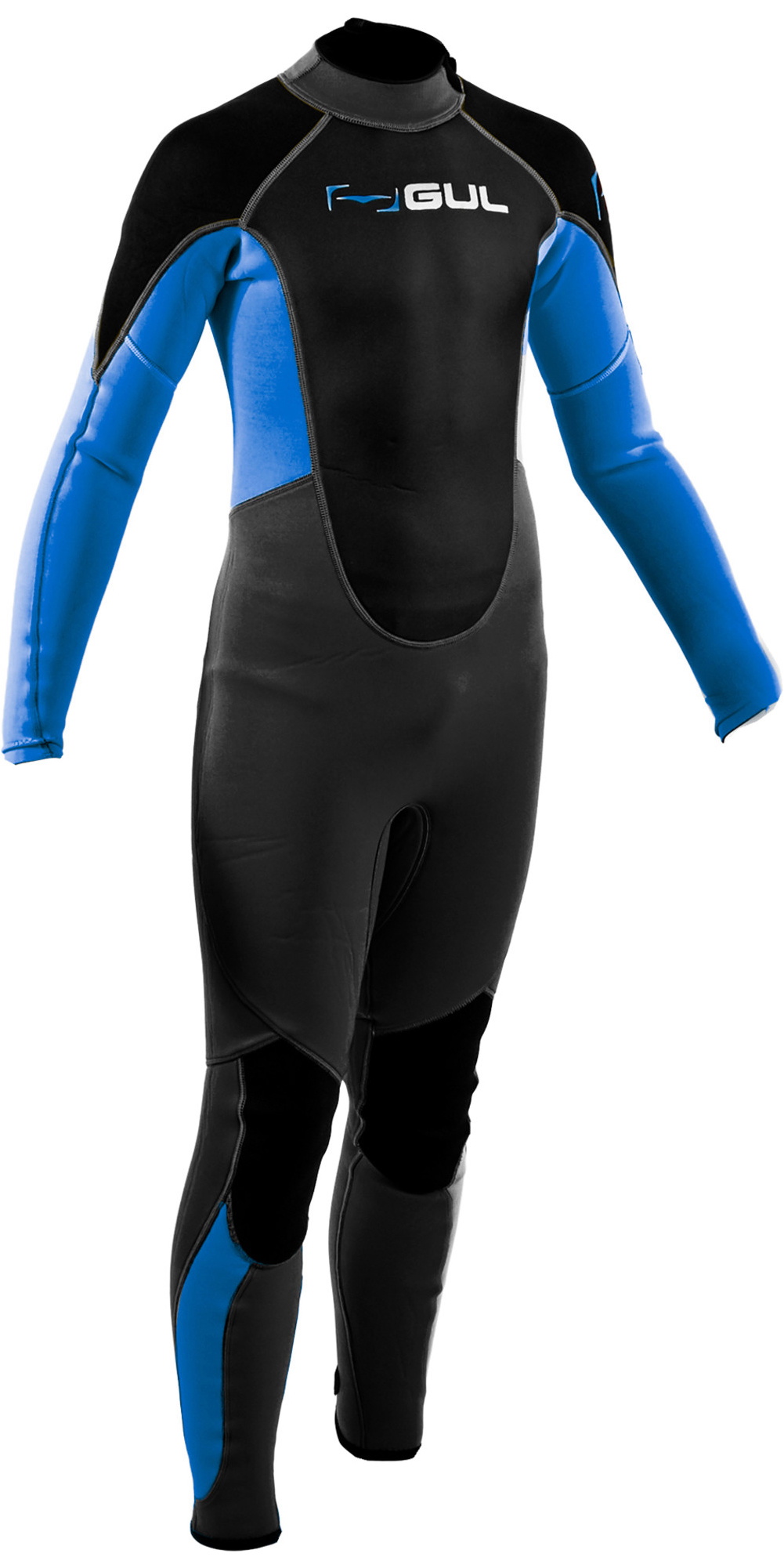2020 GUL Junior Response 3/2mm Back Zip Wetsuit RE1322-B7 - Grey / Blue ...