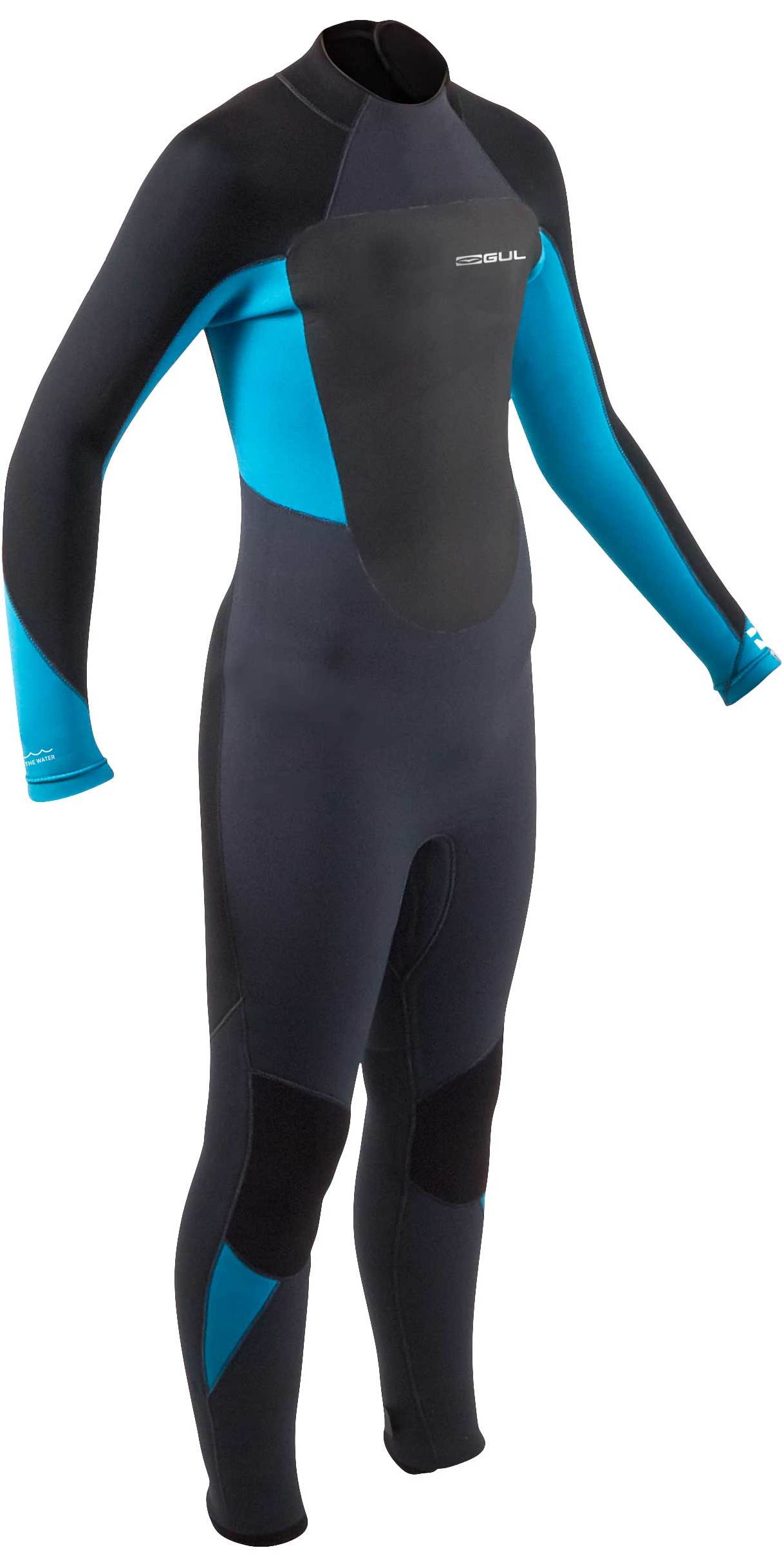 2021 Gul Junior Response 5/3mm Back Zip Wetsuit RE1218-B9 - Jet / Neon ...