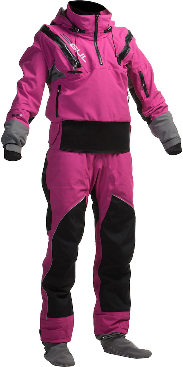 Gul Ladies Scapa Kayaking U-ZIP DROP SEAT Drysuit - BERRY / GREY GK0148 ...
