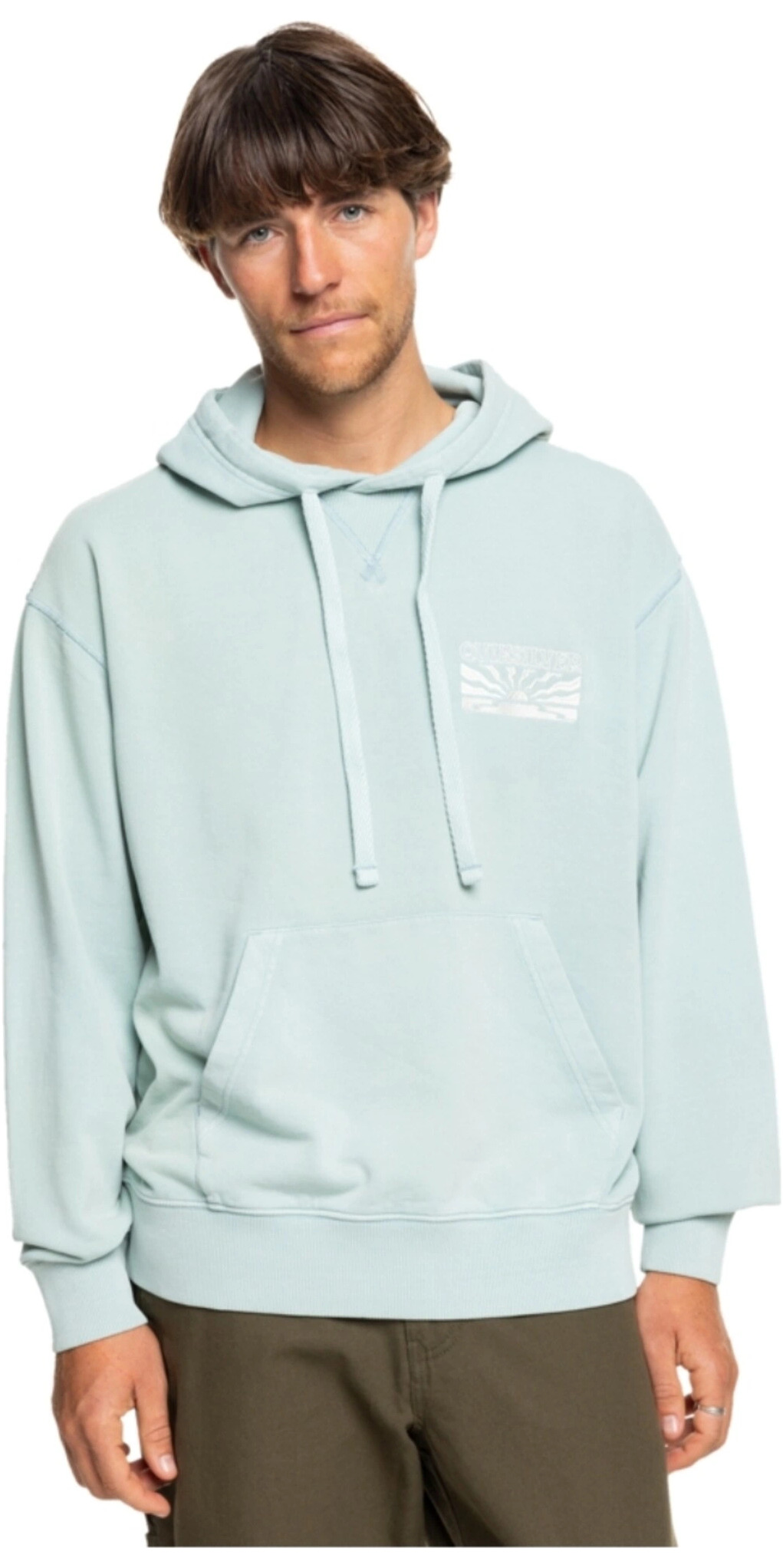 Quiksilver Mens Garment Dye Screen Hoodie EQYFT04972 - Aquifer ...