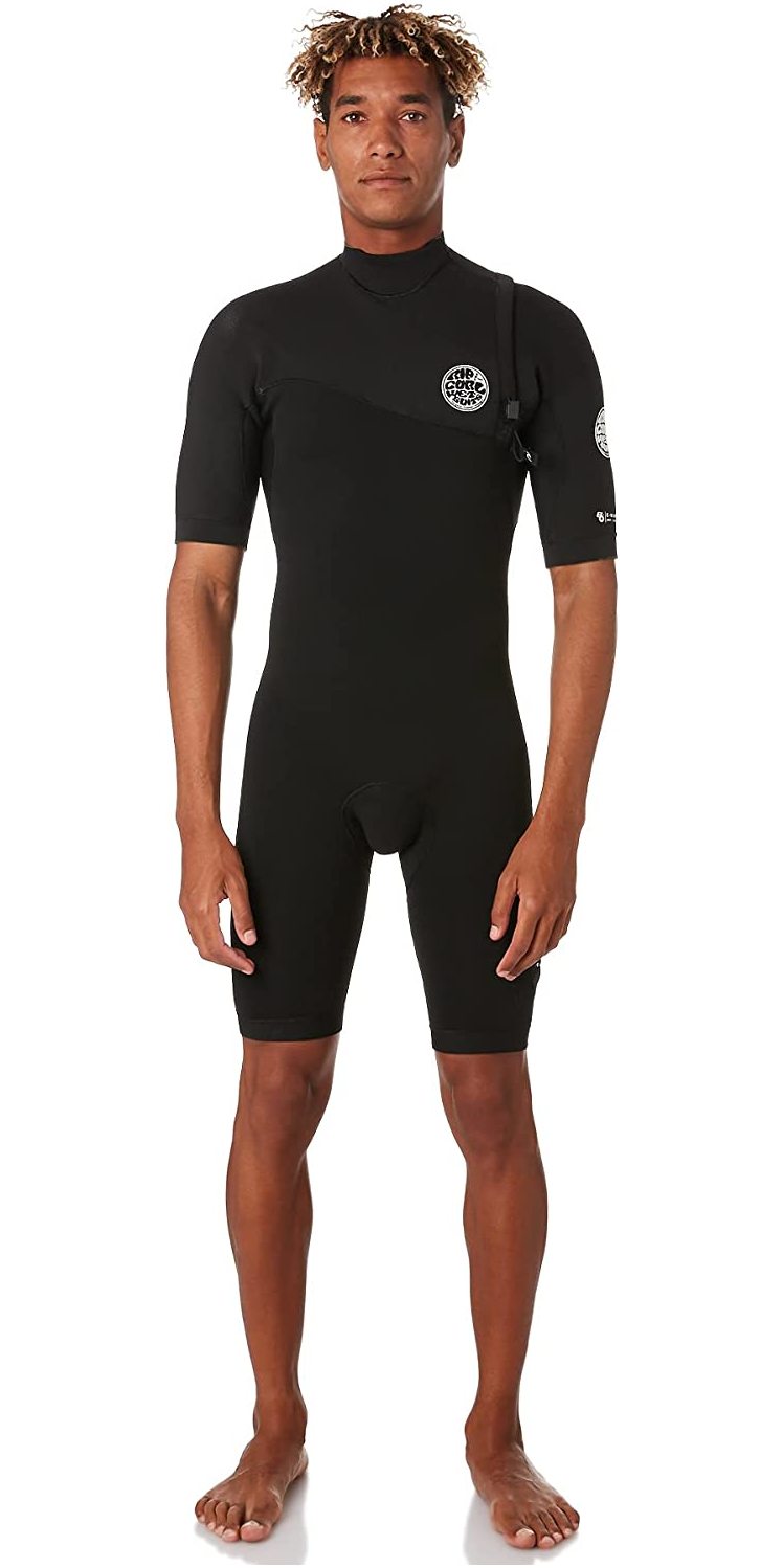 Rip Curl Mens E-Bomb 2mm Zip Free Shorty Wetsuit WSP3AE - Black ...