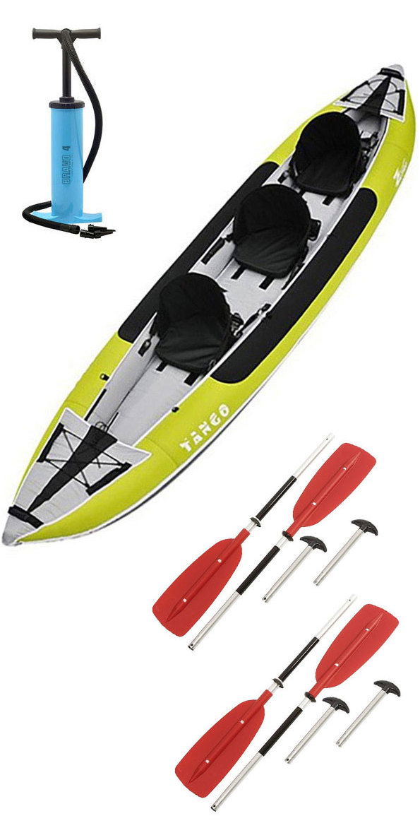 2025 Z-Pro Tango 3 Man Inflatable Kayak Paddle & Pump Package TA300 ...