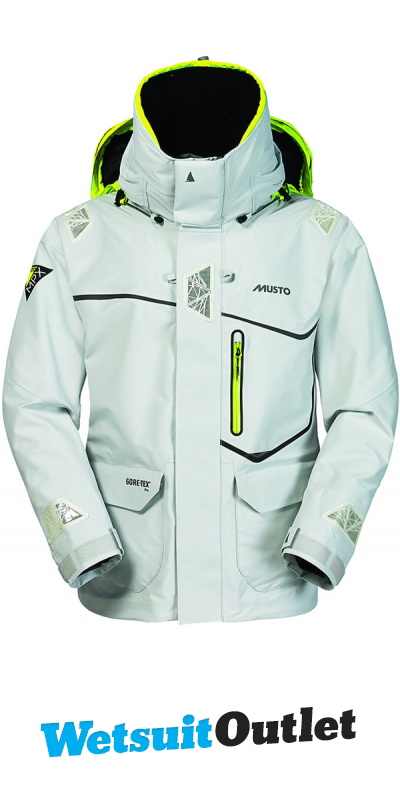 Musto MPX Offshore Gore-Tex Race Jacket in Platinum SM1266 - Sailing ...