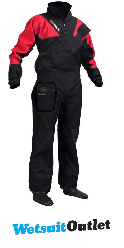 Gul Shadow Junior Drysuit BLACK / RED LTD Edition Free Fleece GM0351-A8 ...