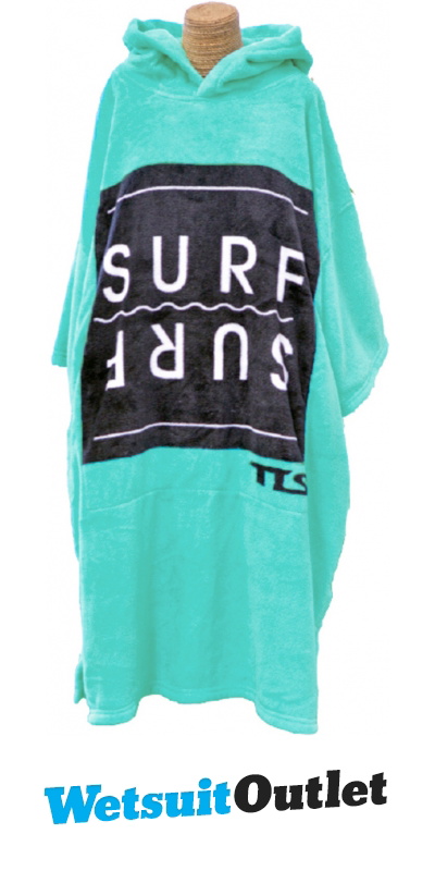 TLS Surf Hooded Changing Robe / Poncho - Surf Blue - Accessories ...