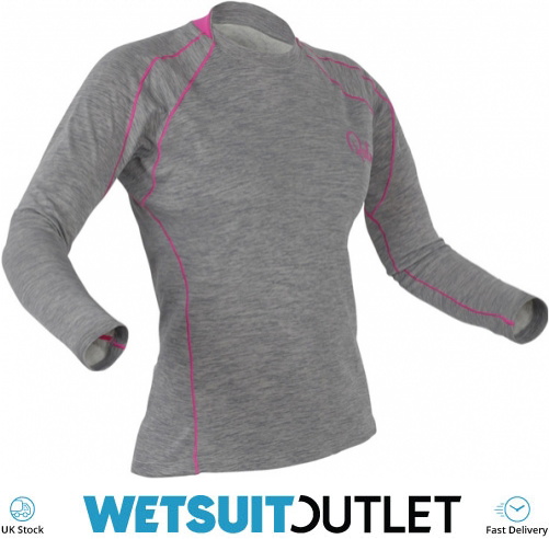 2022 Palm Womens Arun Long Sleeve Base Layer in Heather Grey 11449 ...