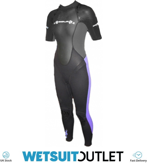 SOLA Energy 3/2mm Ladies Convertible Steamer Wetsuit in BLACK/PURPLE ...