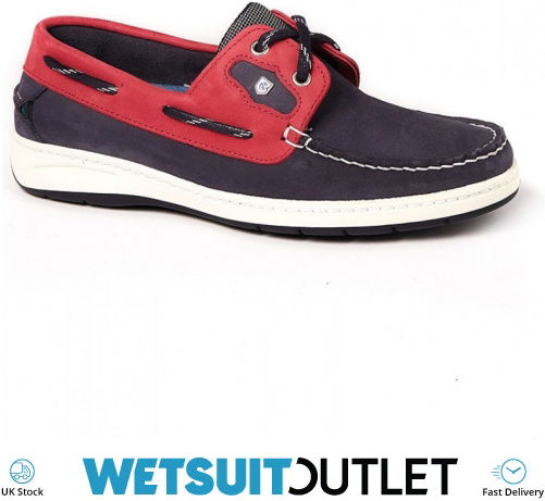 Dubarry Cannes Deck Shoes Denim/Red 3754 | Wetsuitoutlet | Wetsuit Outlet