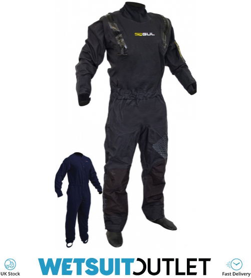 2019 Gul Mens Code Zero Stretch U-Zip Drysuit Underfleece GM0368-B5 ...