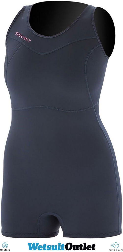 Prolimit Pure Girl Fire 2mm Womens Sleeveless Shorty Wetsuit Slate ...