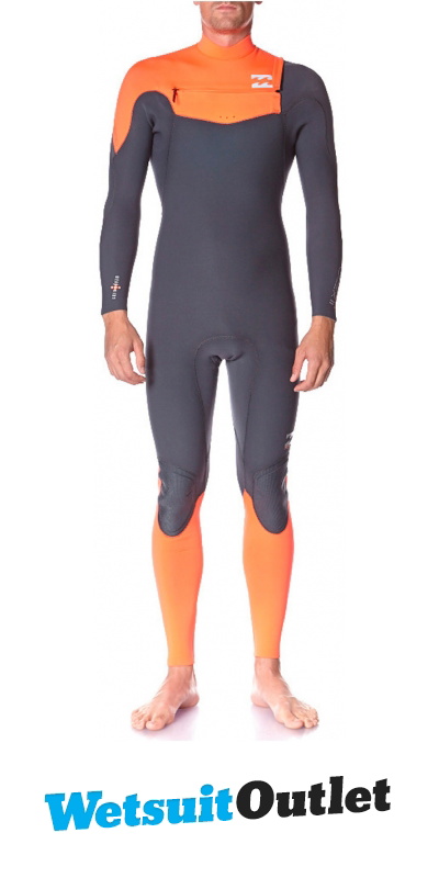 Billabong Xero Pro 3/2mm Chest Zip Wetsuit Graphite / Orange Q43M02 ...