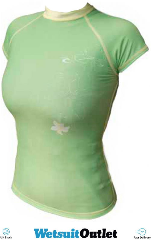 Rip Curl Classic Ladies Rash Vest in Green W8605W - Wetsuits - Rash ...