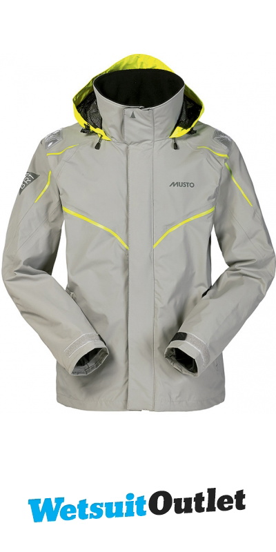 Musto BR1 Inshore Jacket in Steel / Fluro Yellow SB1227 - Sailing ...