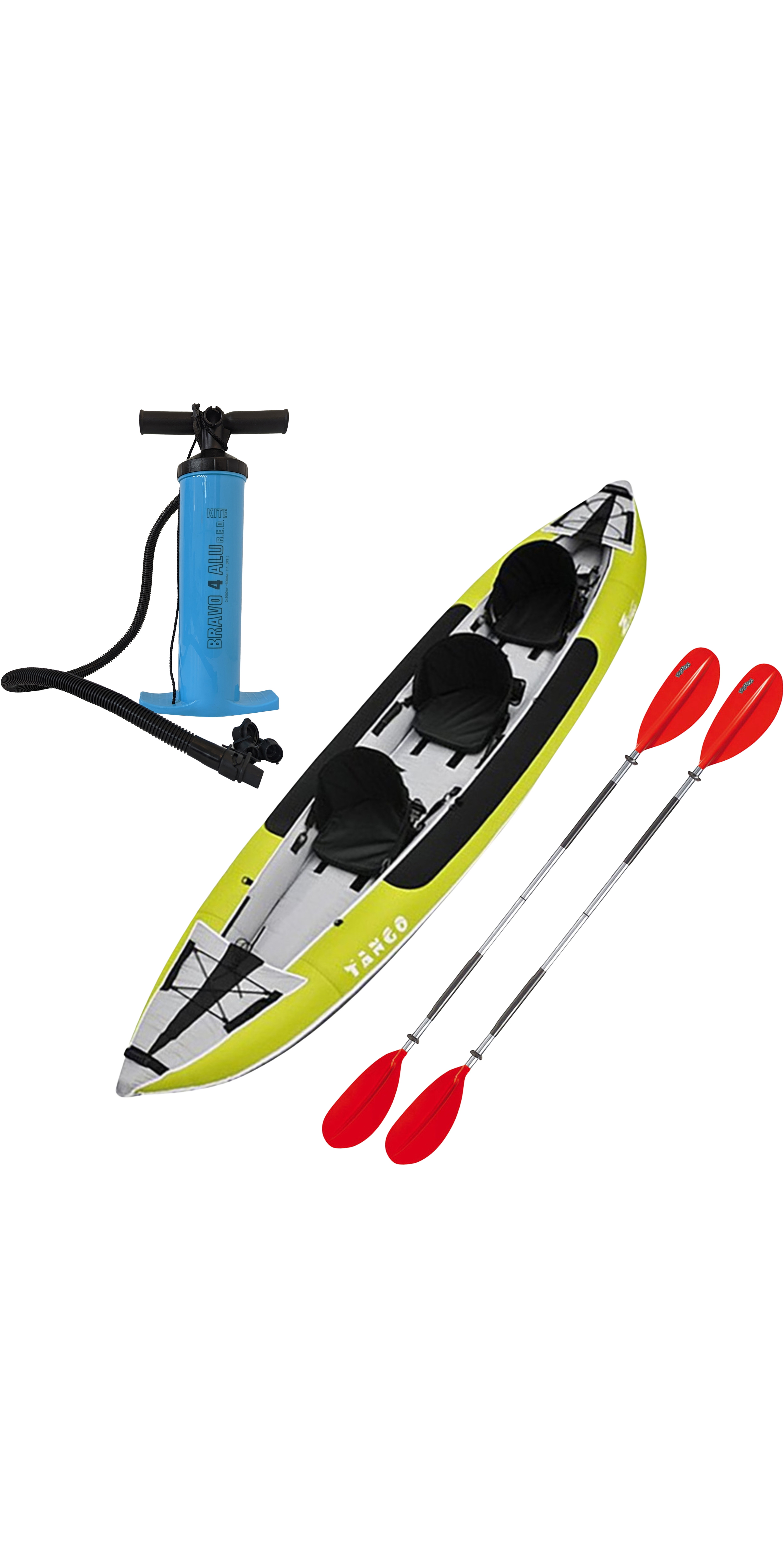 2025 Z-Pro Tango 200 3 Man Inflatable Kayak Paddle & Pump Package TA300 ...