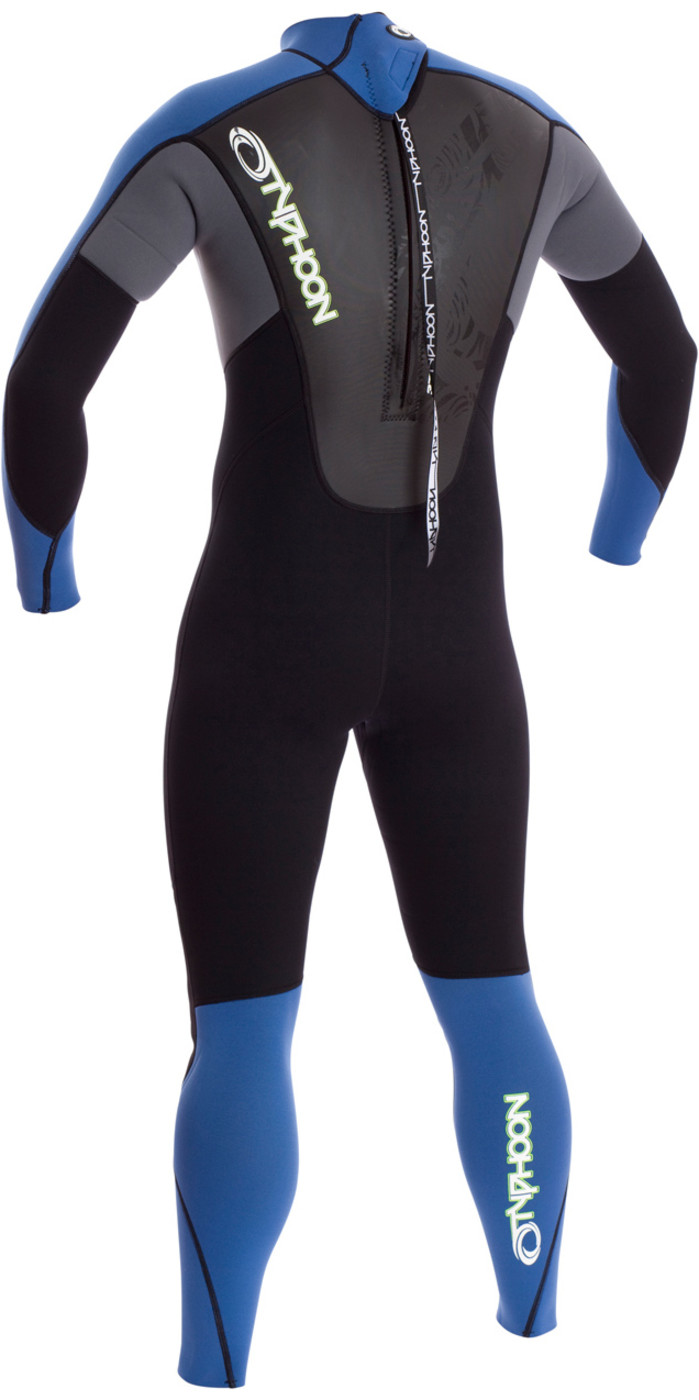 Typhoon Storm 3/2mm Wetsuit Black / Fathom Blue / Ash 250783 - Wetsuits ...