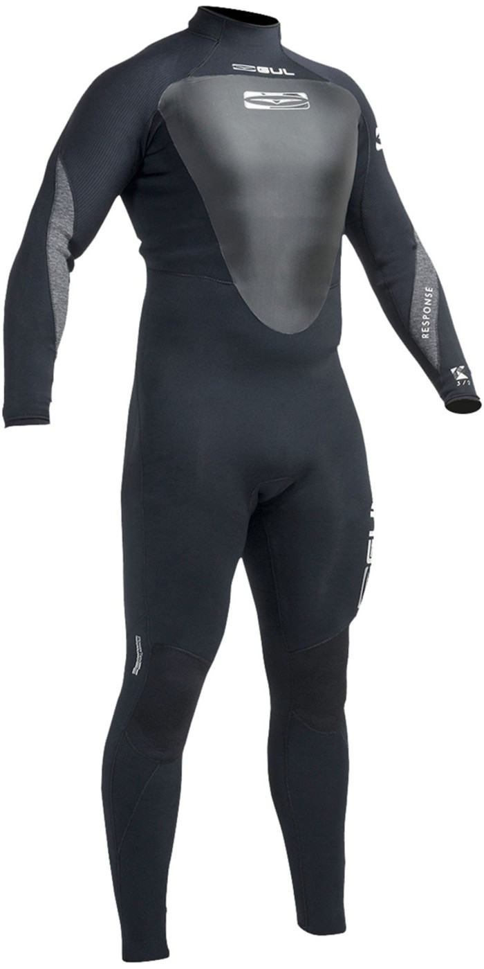 Gul Response 3/2mm GBS Back Zip Wetsuit BLACK RE1231-A9 - Wetsuits ...