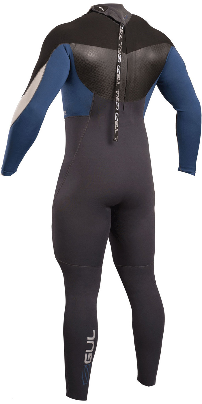 2019 Gul Response 3/2mm Back Zip GBS Wetsuit Graphite / Blue RE1231-B4 ...