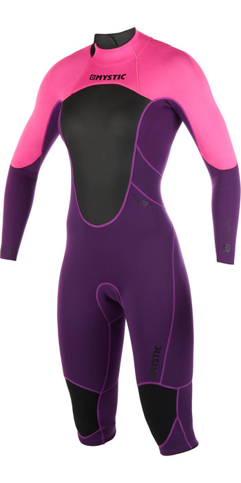 2019 Mystic Womens Brand 3/2mm Back Zip Long Arm Short Leg Wetsuit ...