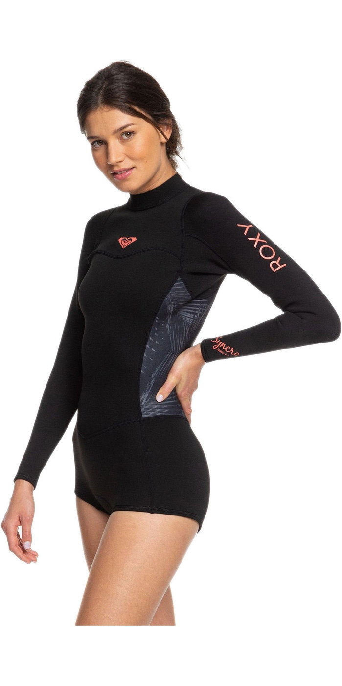 2020 Roxy Womens 2mm Syncro Long Sleeve Spring Shorty Wetsuit ...
