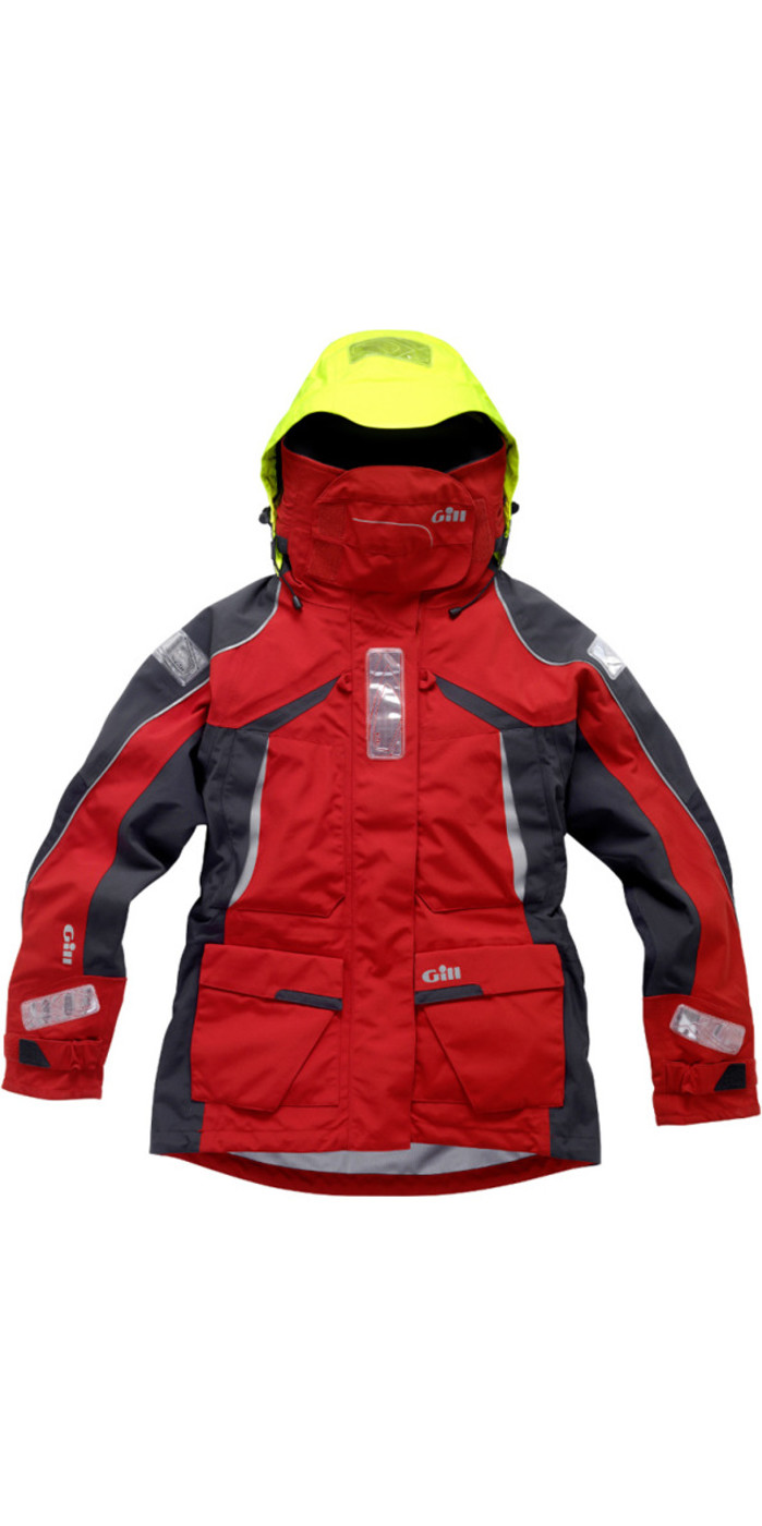 Gill Womens OS1 Offshore Ocean Sailing Jacket in RED / Graphite OS11JW ...