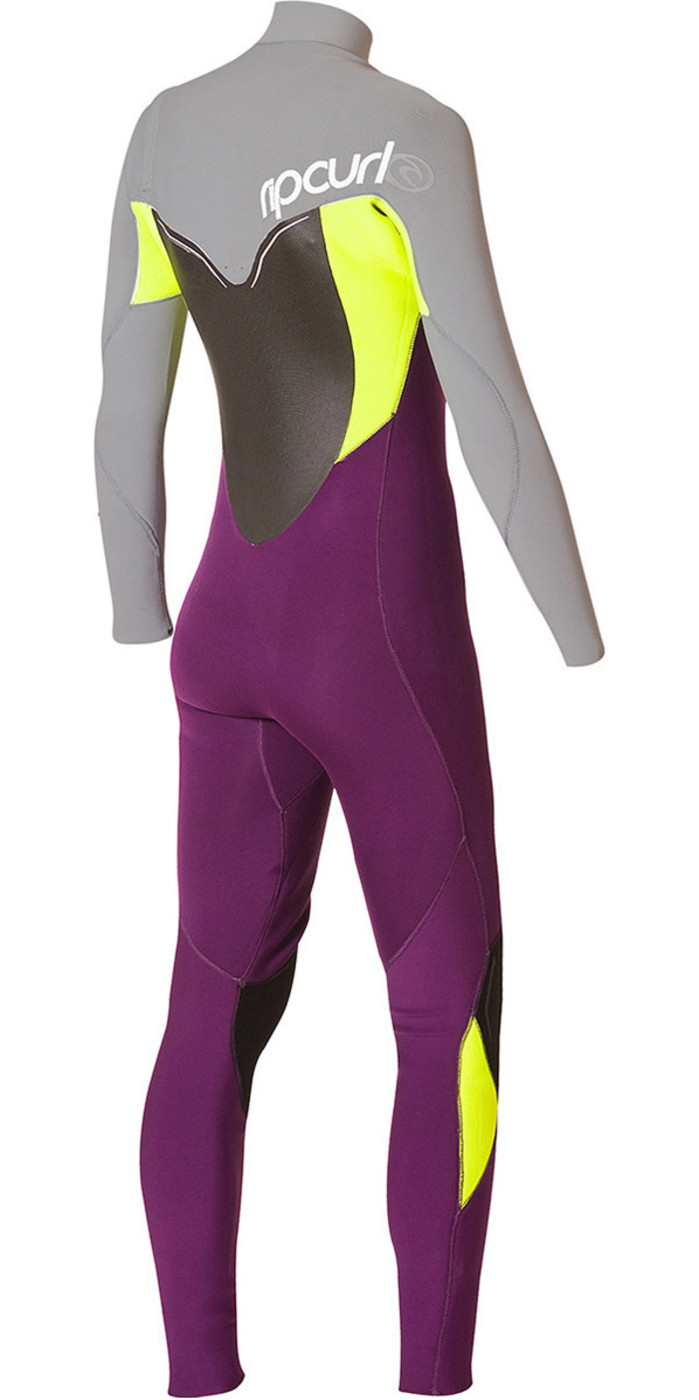 2014 Rip Curl FLASHBOMB Ladies 3/2mm Chest Zip Steamer Wetsuit Purple ...