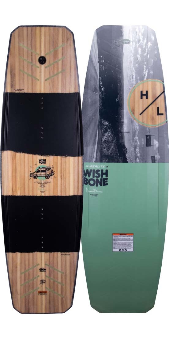 2022 Hyperlite Wishbone 147cm Wakeboard 22219010 - Wood / Green ...